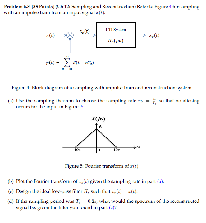 Solved Problem 6.3 [35 Points] (Ch 12: Sampling and | Chegg.com