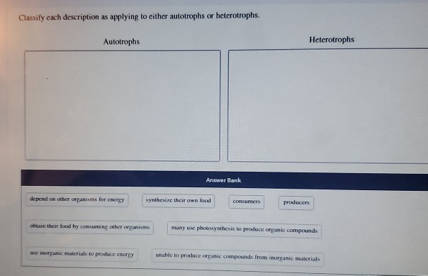 Solved Classify cach description as applying to either | Chegg.com
