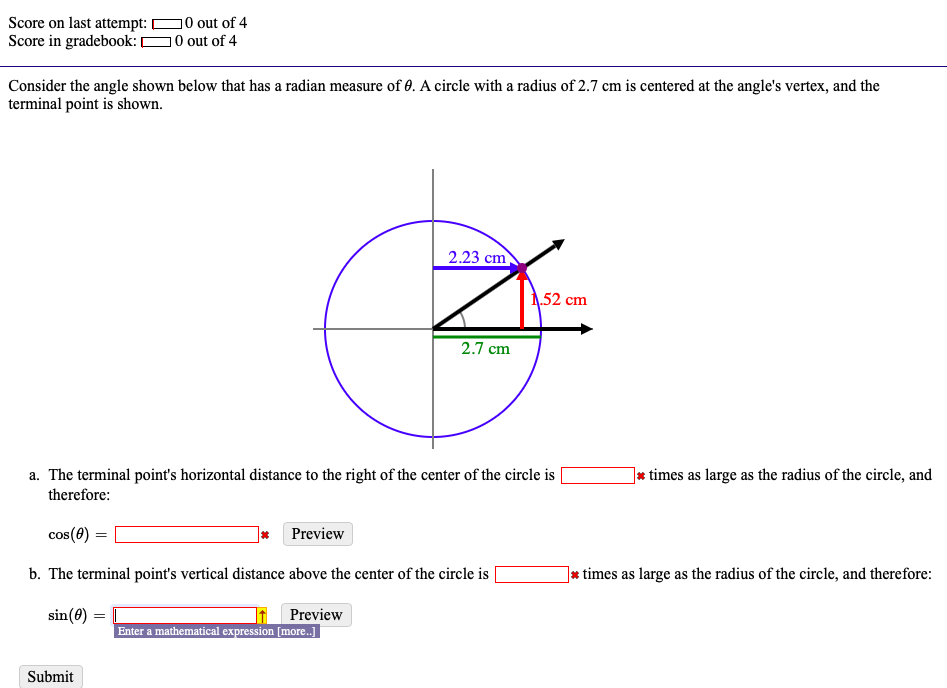 Solved Score on last attempt: 0 out of 4 Score in | Chegg.com