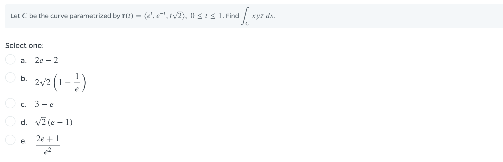 Solved Let C be the curve parametrized by r(t) = (e', | Chegg.com