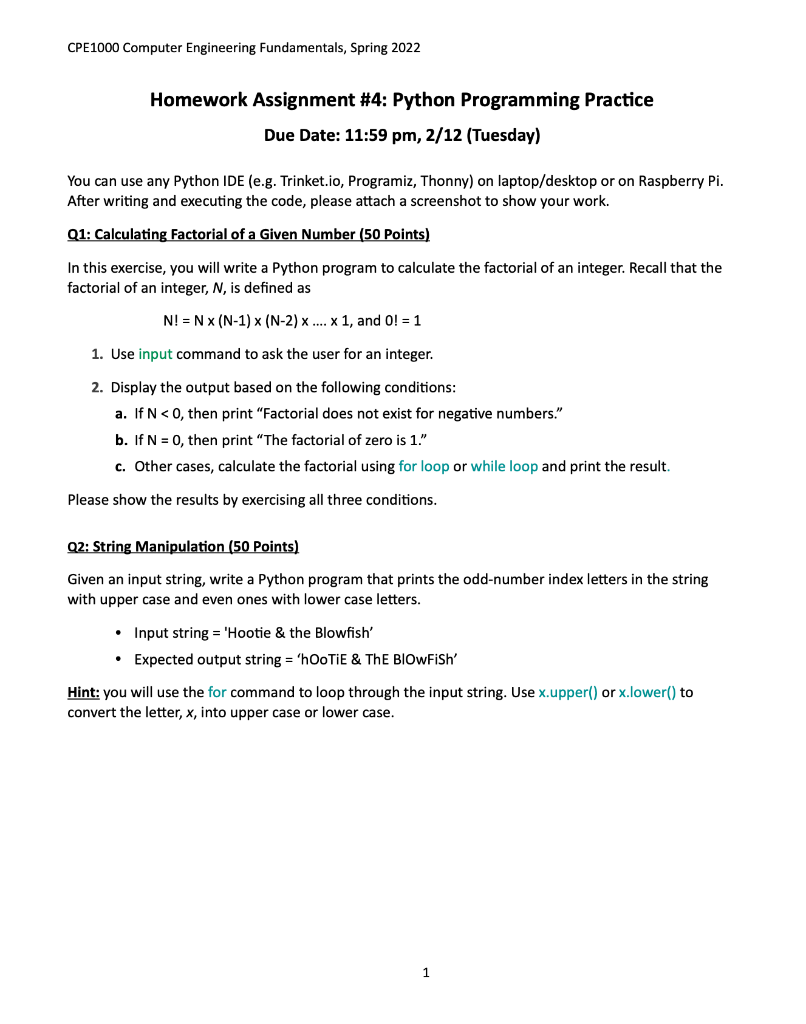 Solved CPE 1000 Computer Engineering Fundamentals, Spring | Chegg.com