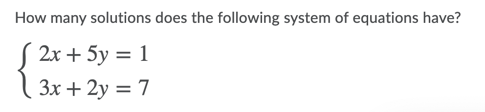 Solved How many solutions does the following system of | Chegg.com ...