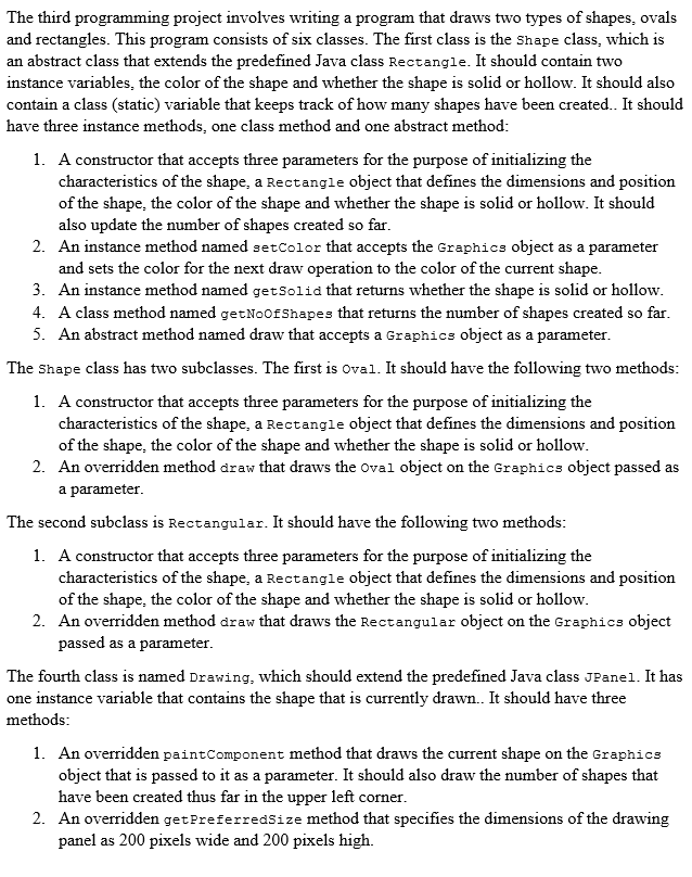 Solved The third programming project involves writing a | Chegg.com