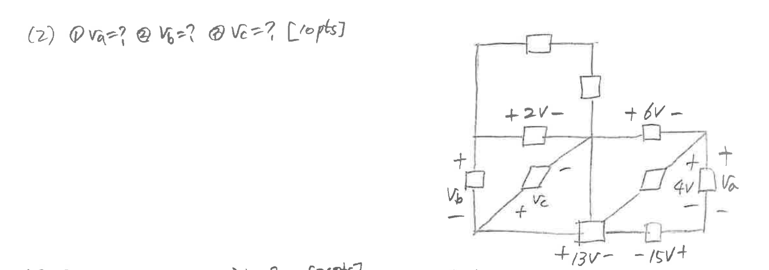 Solved 2) (1 va= ? (2) vb= ? (3) Vc= ? [lopts] | Chegg.com
