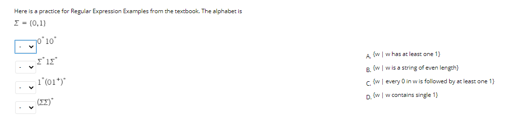 Solved 1. Order the following Regular Expression operators | Chegg.com