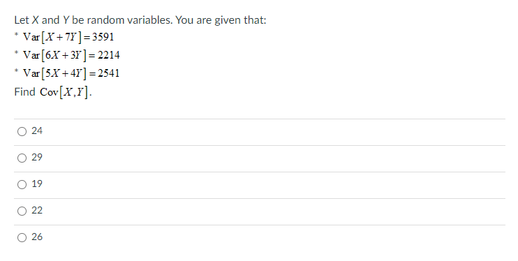 Solved Let \\( X \\) and \\( Y \\) be random variables. You | Chegg.com