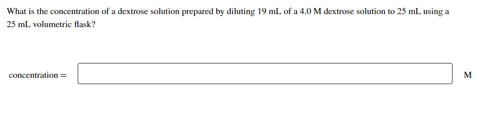 Solved What is the concentration of a dextrose solution | Chegg.com