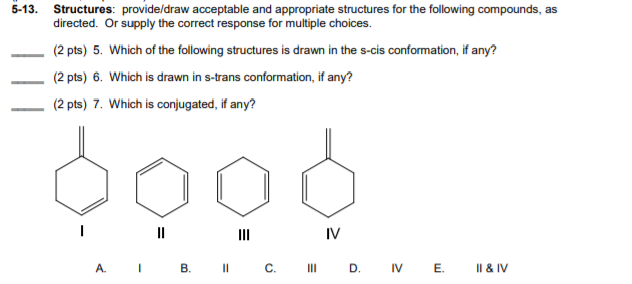 Solved noted, 24 pts total) 5-13. Structures: provide/draw | Chegg.com
