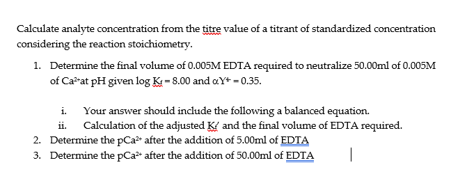 Solved Calculate analyte concentration from the titre value | Chegg.com