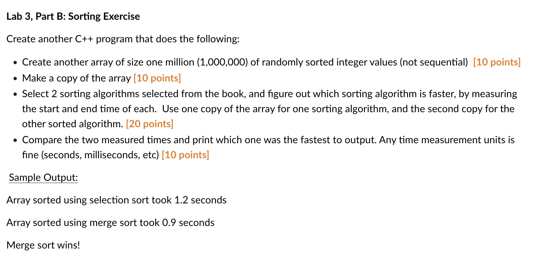 Solved Lab 3, Part A: Benchmark Test for Searching. In the | Chegg.com
