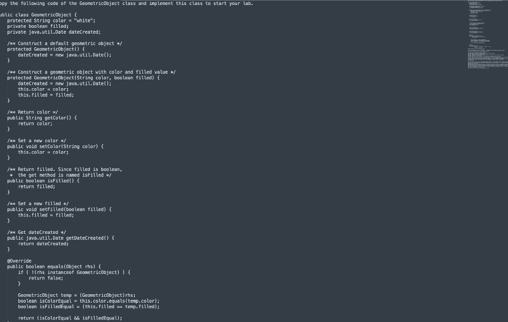 Solved Py The Following Code Of The Geometricobject Class