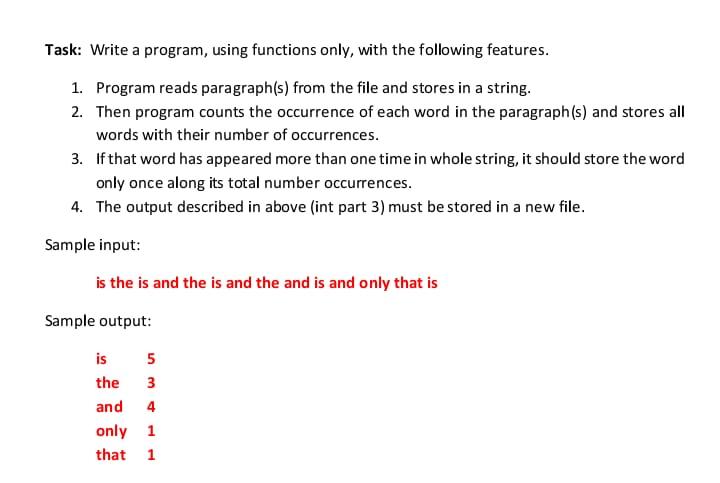 Solved Task Write A Program Using Functions Only With The 5991