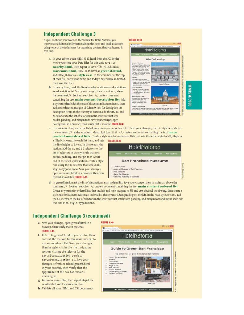 Solved FIGURE H-30 Independent Challenge 3 As you continue | Chegg.com