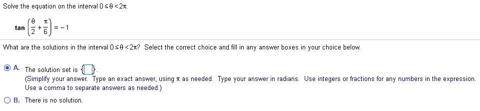 Solved Solve the equation on the interval (S4