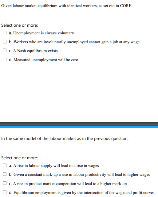 Solved Given labour market equilibrium with identical | Chegg.com