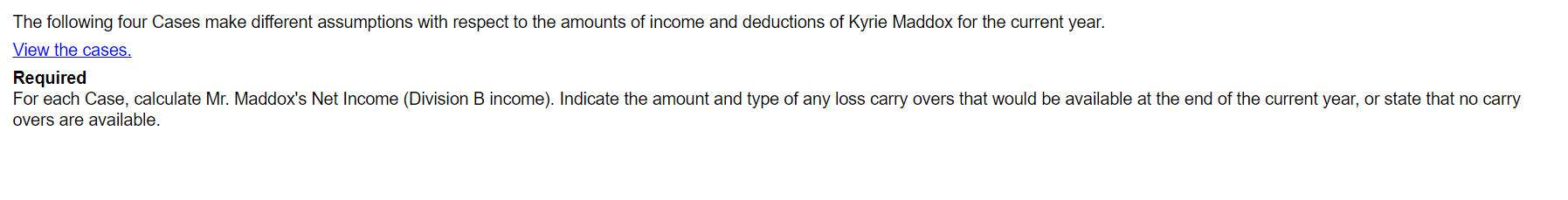 Solved The Following Four Cases Make Different Assumptions