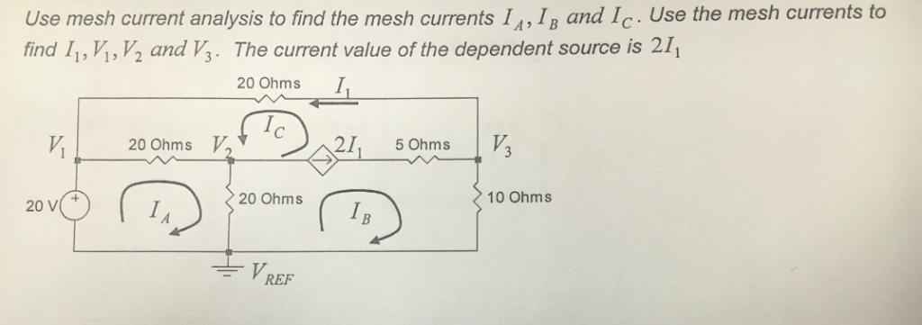 Solved Use mesh current analysis to find the mesh currents | Chegg.com