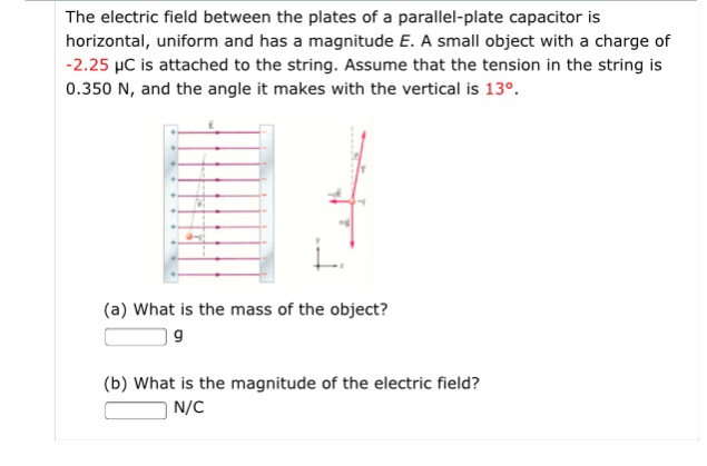 Solved The electric field between the plates of a | Chegg.com