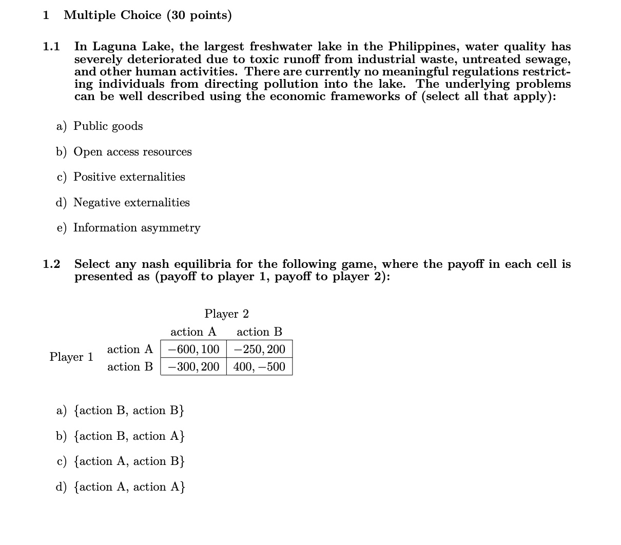 Solved 1.1 In Laguna Lake, the largest freshwater lake in | Chegg.com