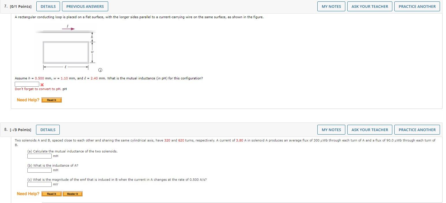 Solved 7. [0/1 Points] DETAILS PREVIOUS ANSWERS MY NOTES ASK | Chegg.com