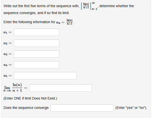 Solved Write out the first five terms of the sequence with, | Chegg.com