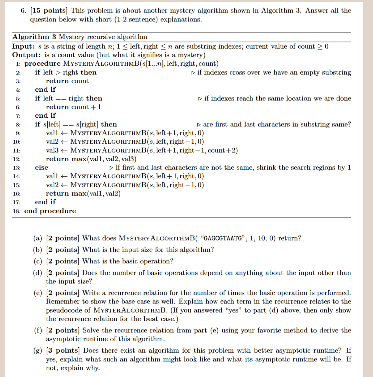 Solved 6. [15 ﻿points] ﻿This problem is about another | Chegg.com