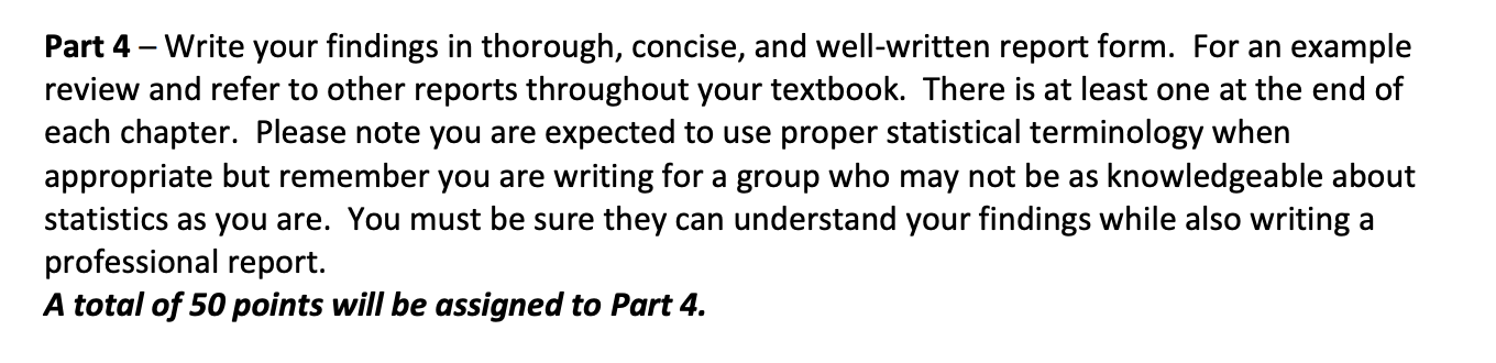 GBA 306 Statistical Methods of Business II - Case | Chegg.com