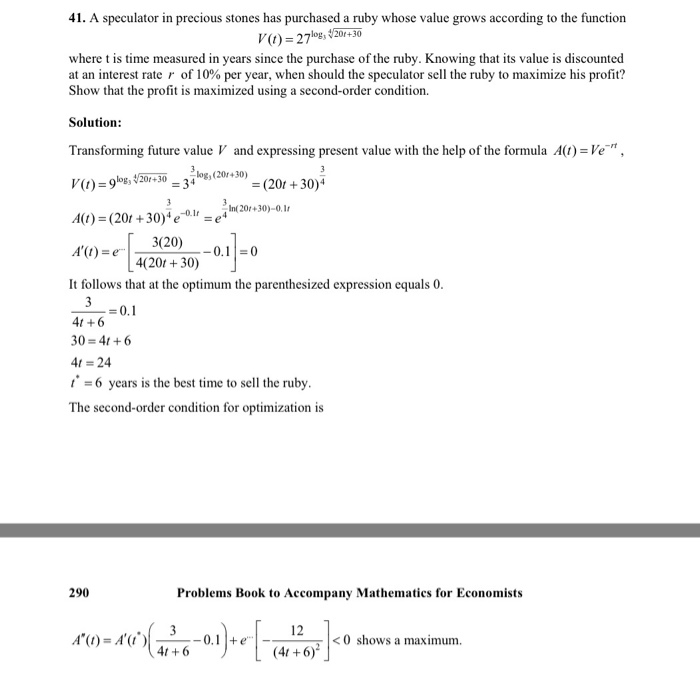 Solved Optimal timing problems. In both problems please | Chegg.com