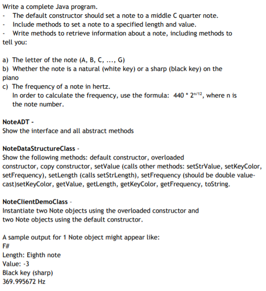 Java 307 (ADT practice code): Specify, design, and | Chegg.com