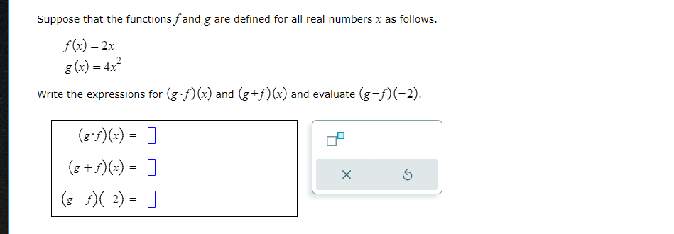Solved Suppose That The Functions F And G Are Defined For