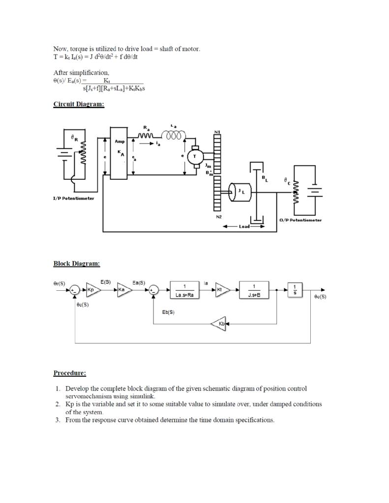 Experiment No. 4 DC POSITION CONTROL Aim: To simulate | Chegg.com