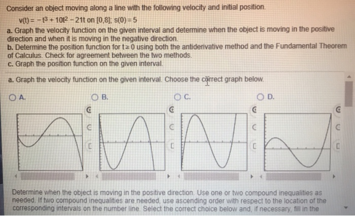 Solved Consider an object moving along a line with the | Chegg.com