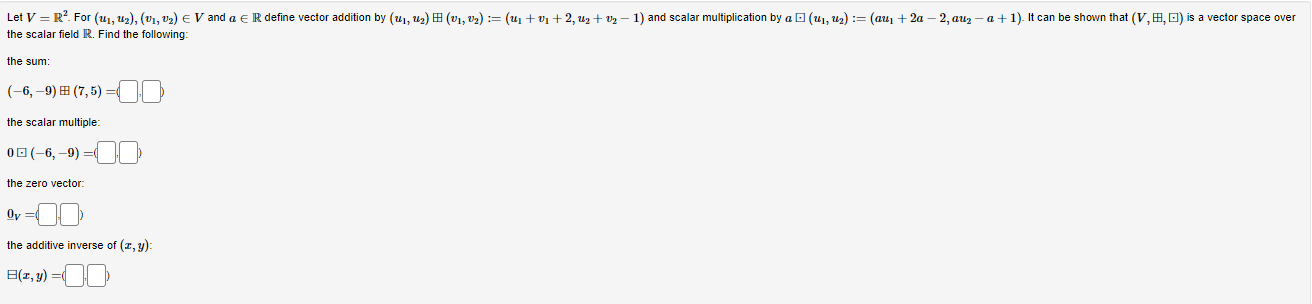 Solved the scalar field R. Find the following: the sum: | Chegg.com