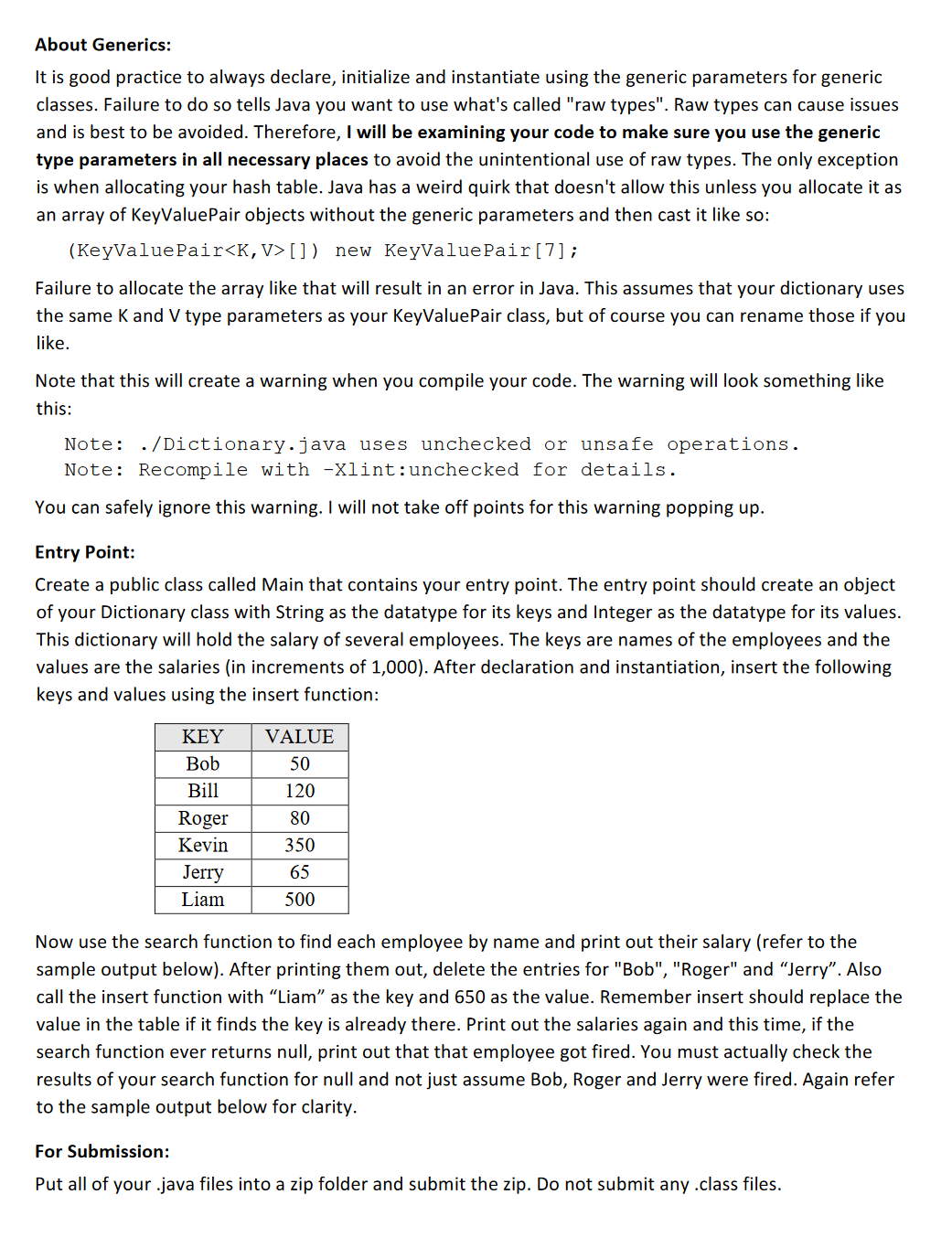 Solved About Generics: It is good practice to always | Chegg.com