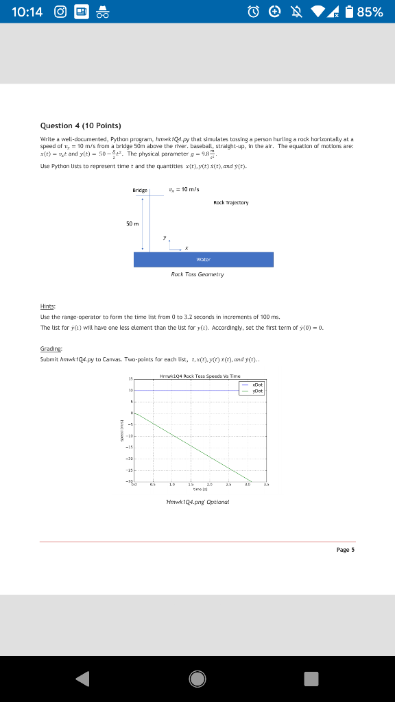 Solved 10:14 O O © ER & 185% Question 4 (10 Points) Write a | Chegg.com