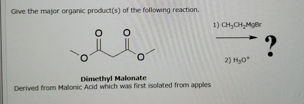Solved Give the major organic product(s) of the following | Chegg.com