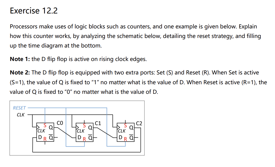 Solved Exercise 12.2 Processors make uses of logic blocks | Chegg.com