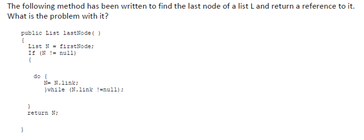 Solved The following method has been written to find the | Chegg.com