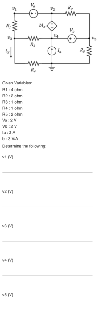 Solved Le Given Variables: R1 : 4 ohm R2 : 2 ohm R3 : 1 ohm | Chegg.com