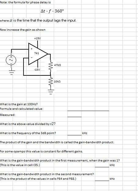 Solved Note: the formula for phase delay is At.f.360° where | Chegg.com