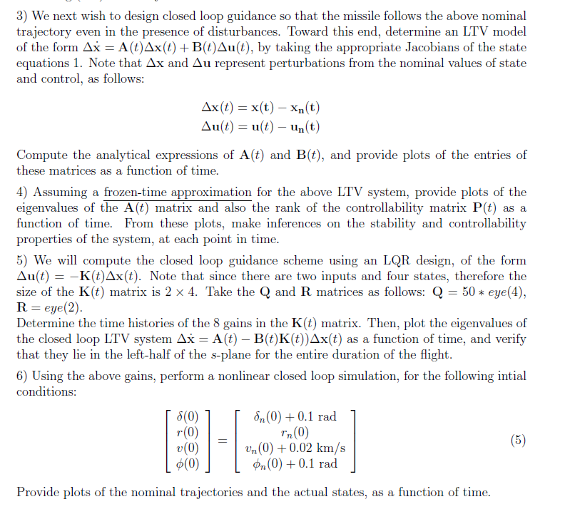 Consider the motion of a ballistic missile on a | Chegg.com