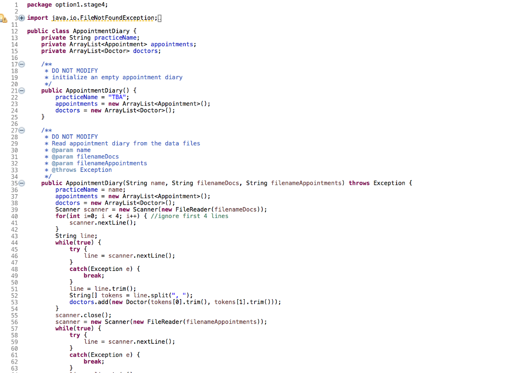As previous stages have already done for Doctor.java, | Chegg.com
