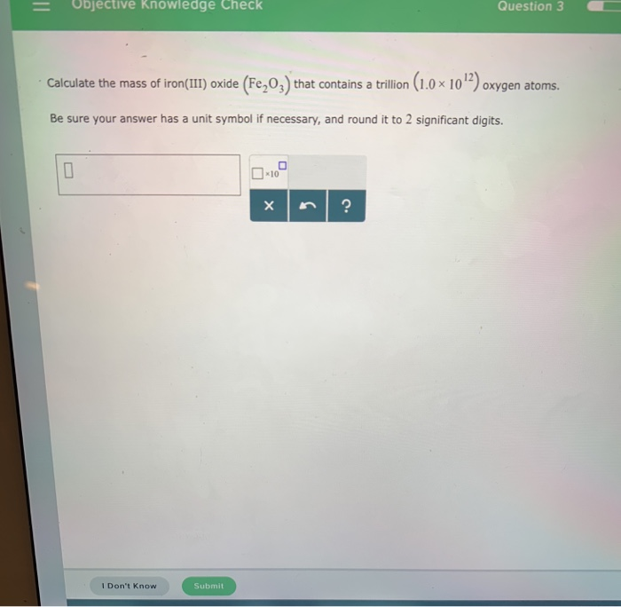 Solved Objective Knowledge Check Question 3 calculate the | Chegg.com