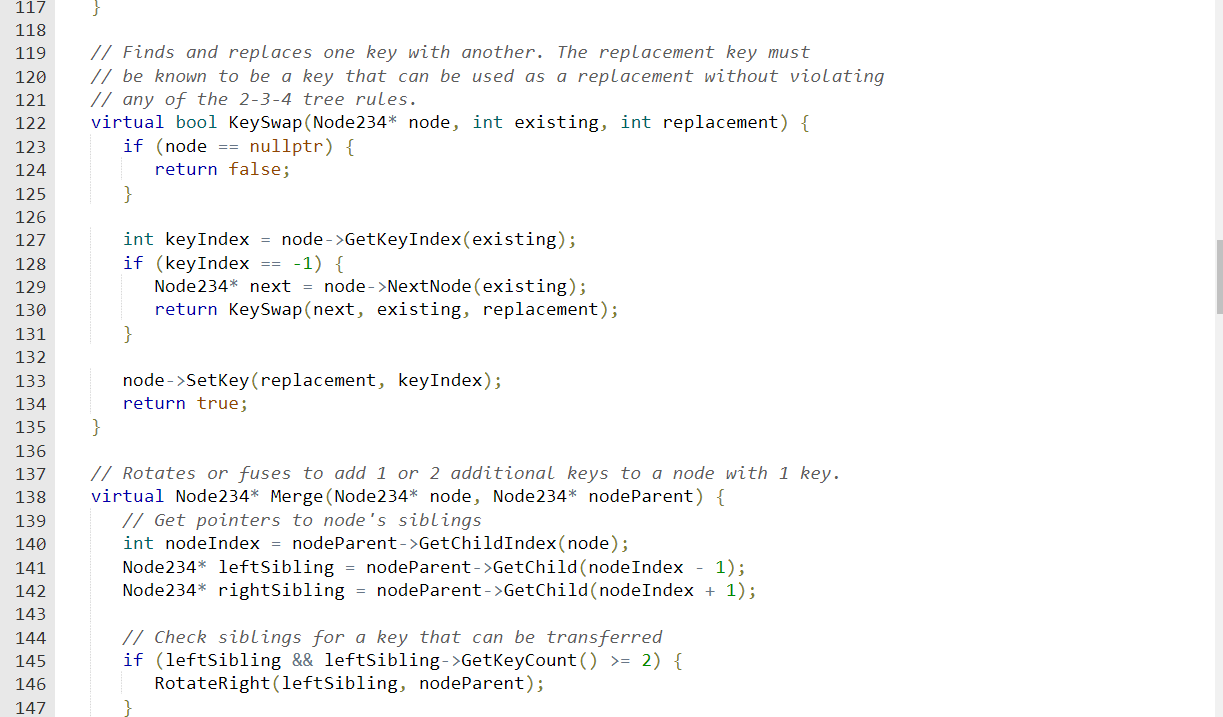 Solved In this lab, the Tree234 class is extended to support | Chegg.com