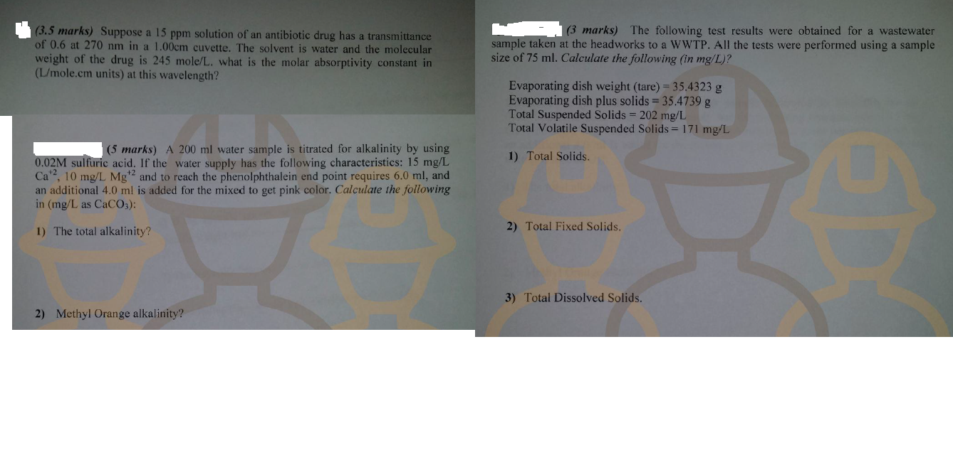 Solved (3.5 marks) Suppose a 15 ppm solution of an | Chegg.com