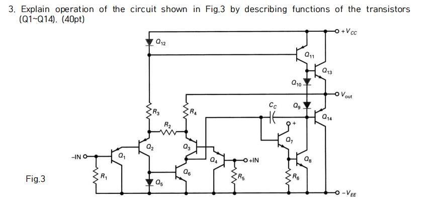 Solved 3. Explain operation of the circuit shown in Fig.3 by | Chegg.com