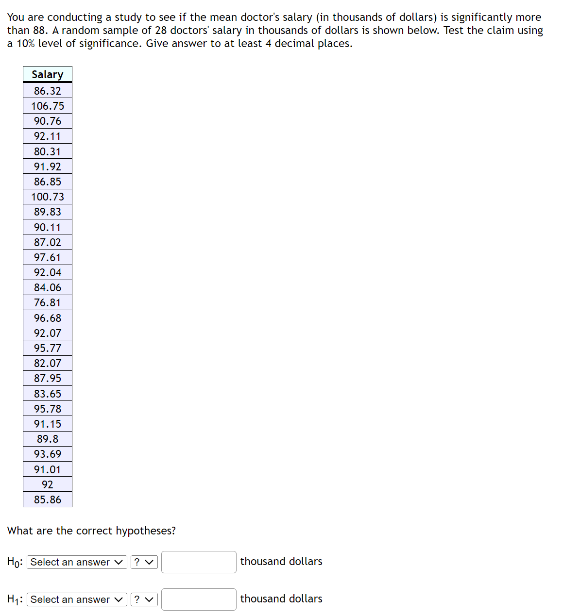 Solved You are conducting a study to see if the mean | Chegg.com