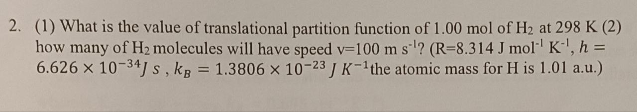 2 1 What Is The Value Of Translational Partition