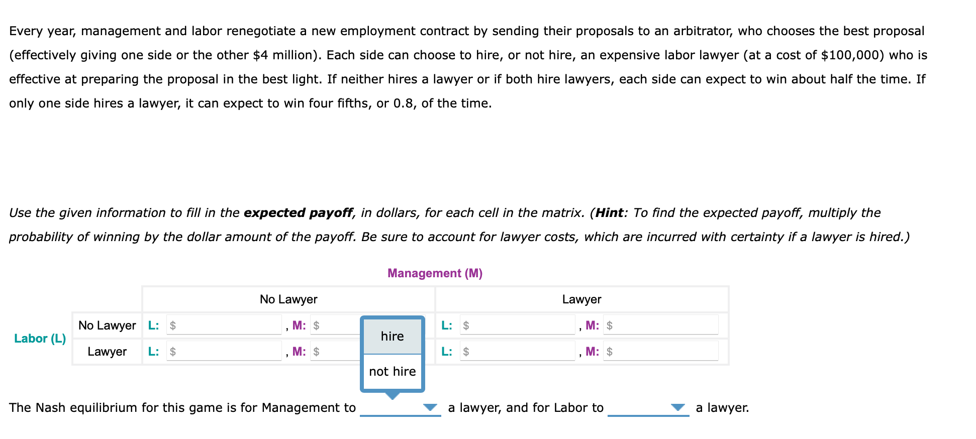 Solved Every year, management and labor renegotiate a new | Chegg.com Solved Every year, management and labor renegotiate a new | Chegg.com