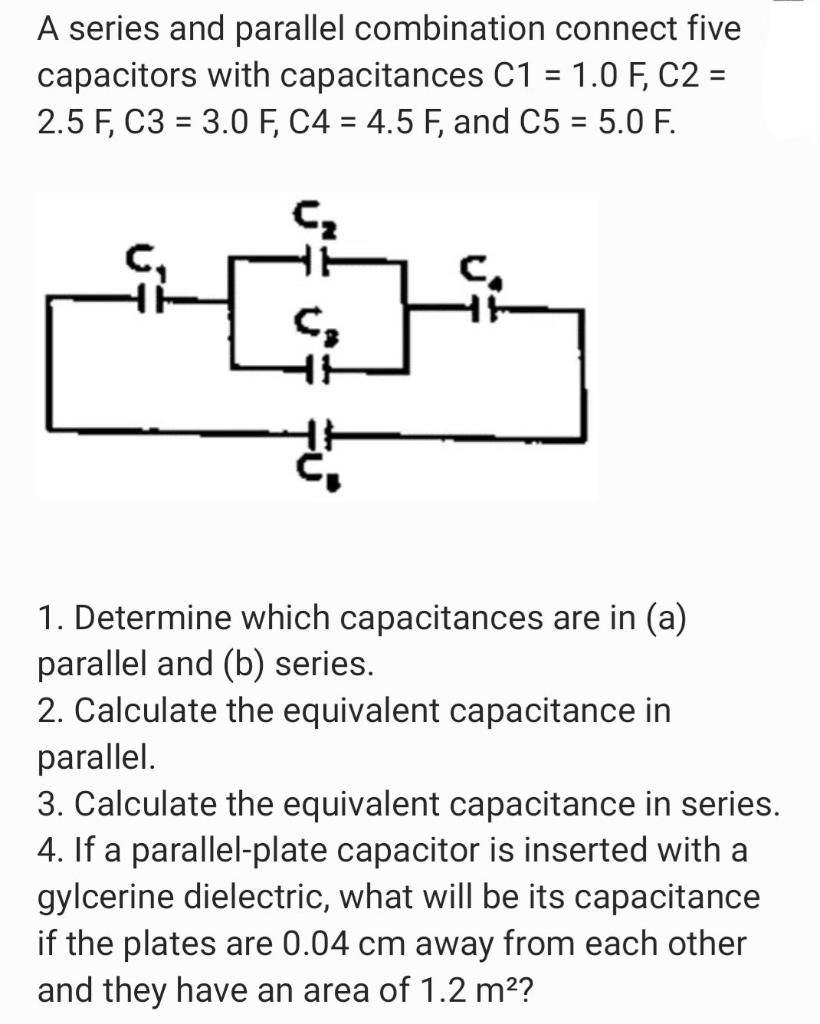 Solved A series and parallel combination connect five | Chegg.com